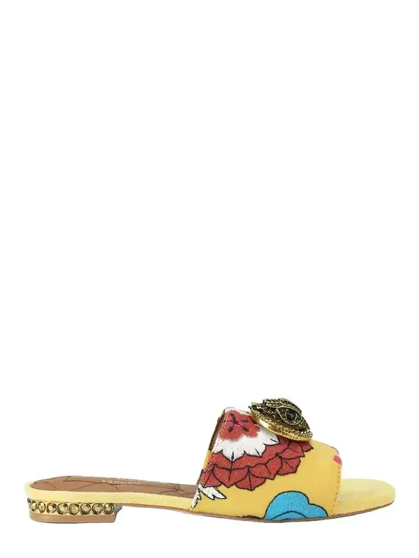 Kurt Geiger Floral-embroidered Sandals - Yellow