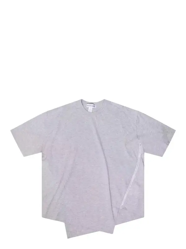 Comme Des Garçons Zip-detail Asymmetric T-shirt - Grey