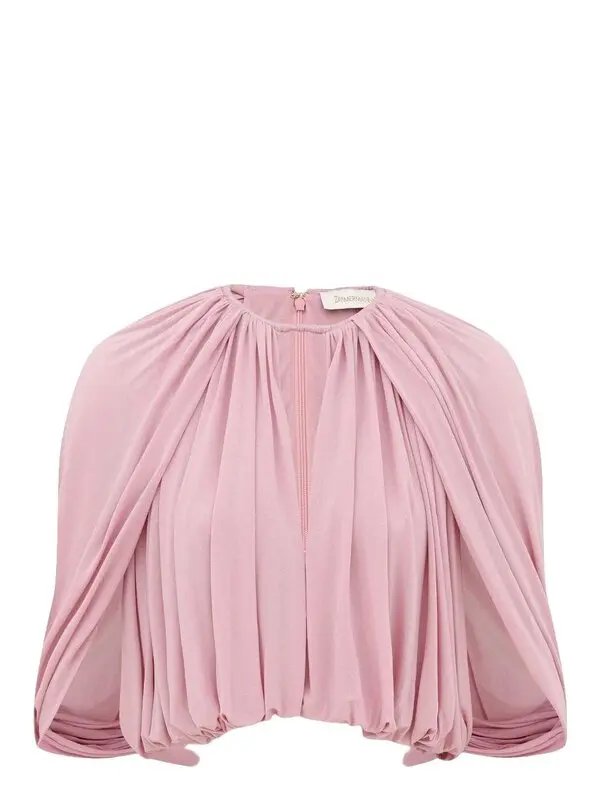 Zimmermann Alchemy Caped Blouse - Pink