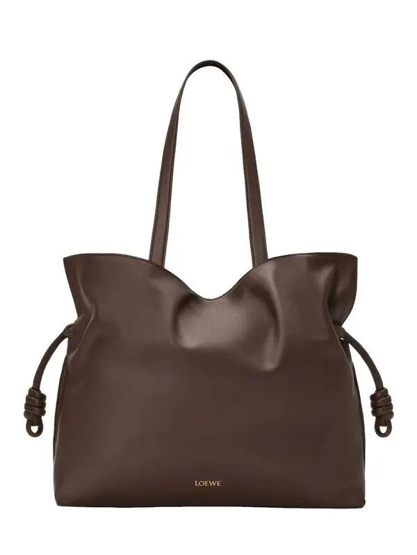Loewe Flamenco Large Leather Clutch - Brown