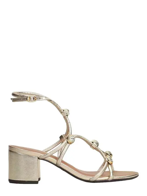 AREZZO 60mm Crystal-embellished Block-heel Sandals - Gold