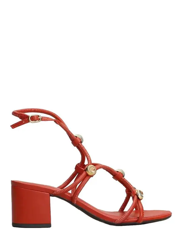 AREZZO 60mm Crystal-embellished Heeled Sandals - Orange
