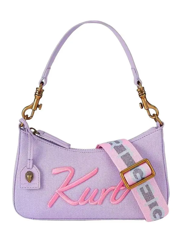 Kurt Geiger Logo-embroidered Cross Body Bag - Purple