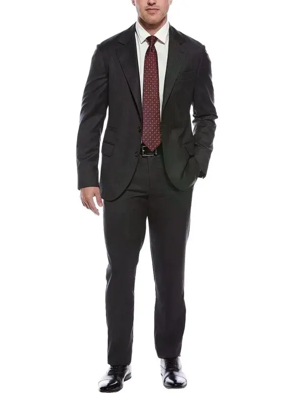 Brunello Cucinelli Pinstripe Tailored Blazer - Grey