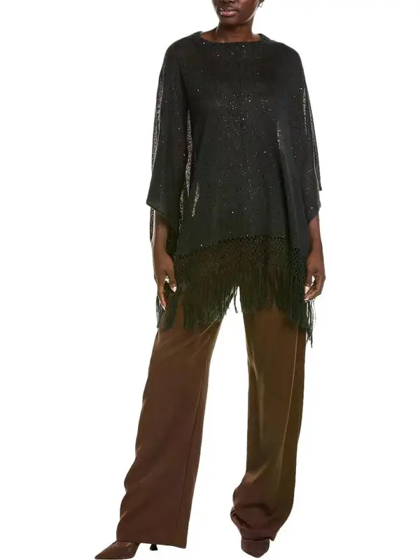 Brunello Cucinelli Fringed Sequin-embellished Jacket - Green
