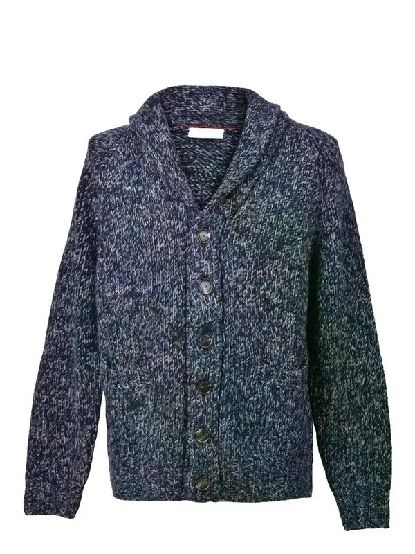 Brunello Cucinelli Chunky-knit Shawl-collar Cardigan - Blue