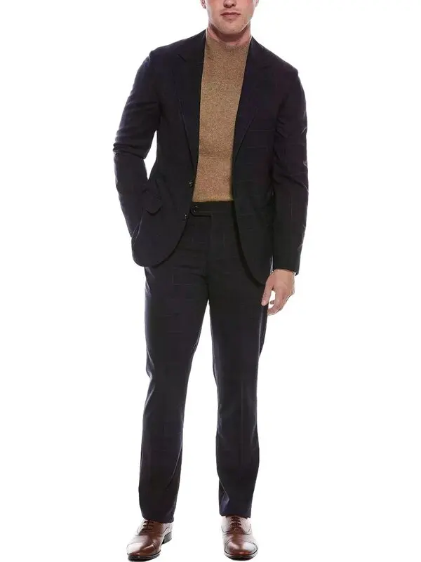 Brunello Cucinelli Checkered Blazer - Blue