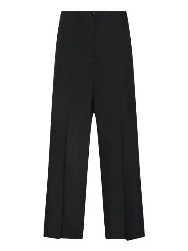 ELENA MIRÒ Pressed-crease Wide-leg Trousers - Black