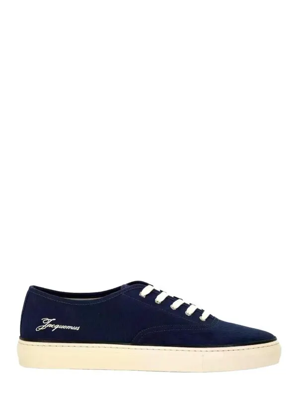 Jacquemus The Féfé Logo-embroidered Lace-up Sneakers - Blue