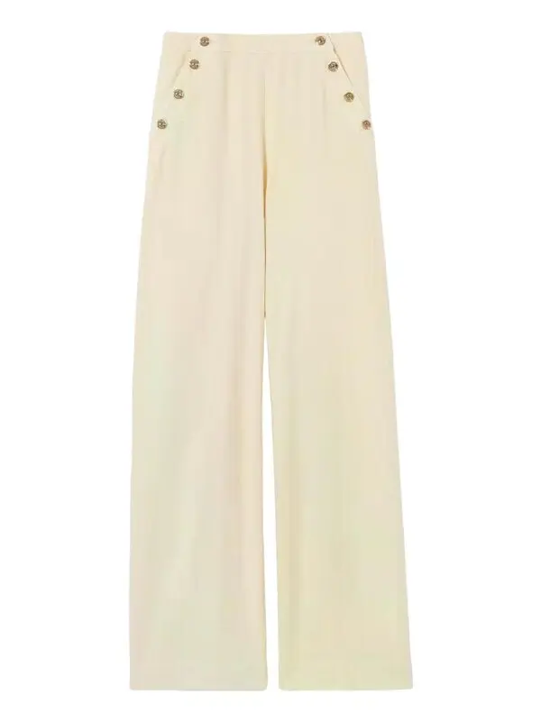 Claudie Pierlot Buttoned Straight-leg Jeans - Neutrals