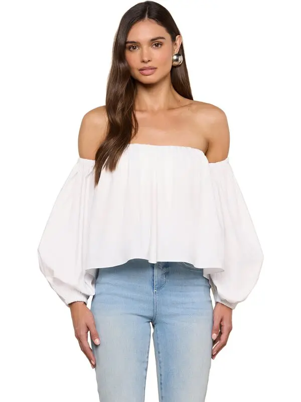 L'Agence Sarai Off-the-shoulder Top - White
