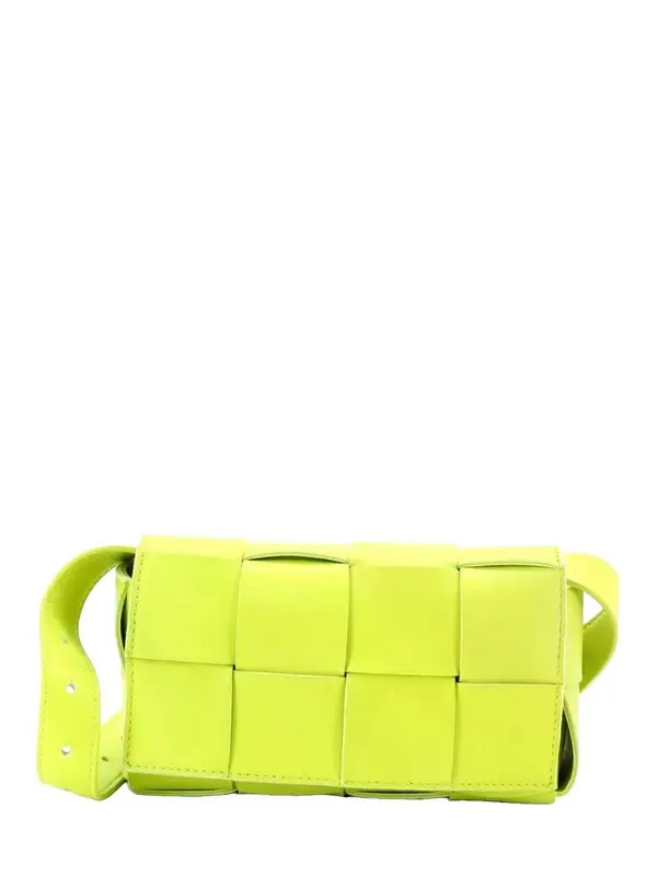 Bottega Veneta Cassette Maxi Intrecciato Leather Belt Bag - Green