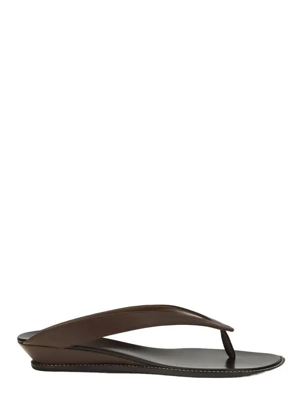 GIUSEPPE ZANOTTI Wedge Thong Sandals - Cocoa