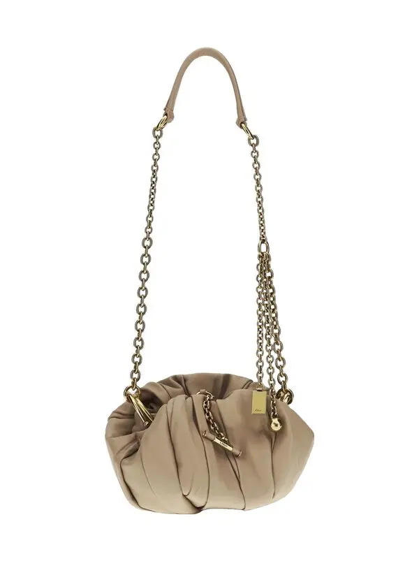 Chloé Ruched Chain Strap Bag - Smoke Grey
