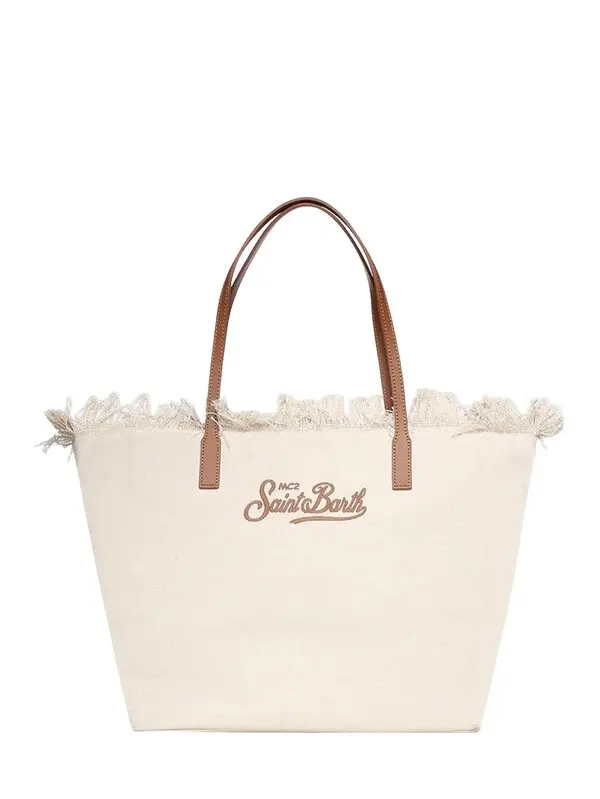 MC2 SAINT BARTH Embroidered Tote Bag - White