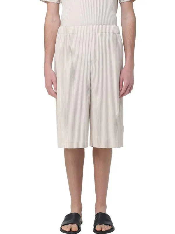 Issey Miyake Homme Plissé Pleated Shorts - Beige