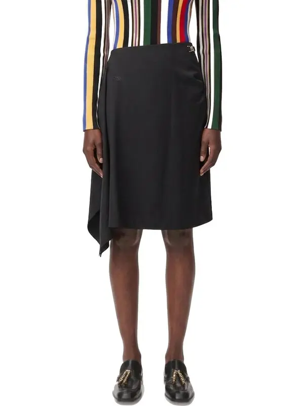Loewe Asymmetrical Drape Skirt - Black