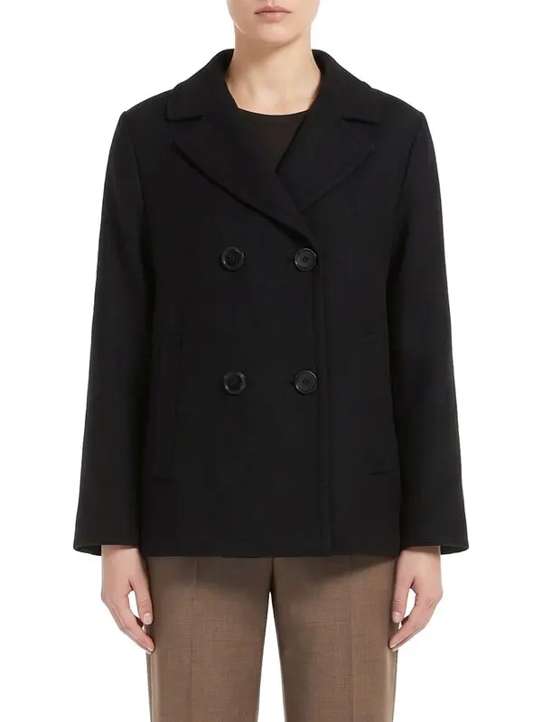 Max Mara Double Breasted Coat - Black