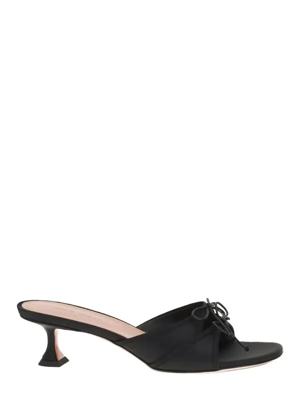 Amina Muaddi Heeled Sandal - Black