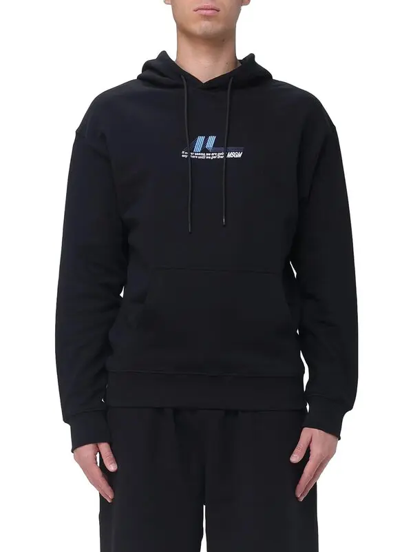 MSGM Graphic Print Hoodie - Black