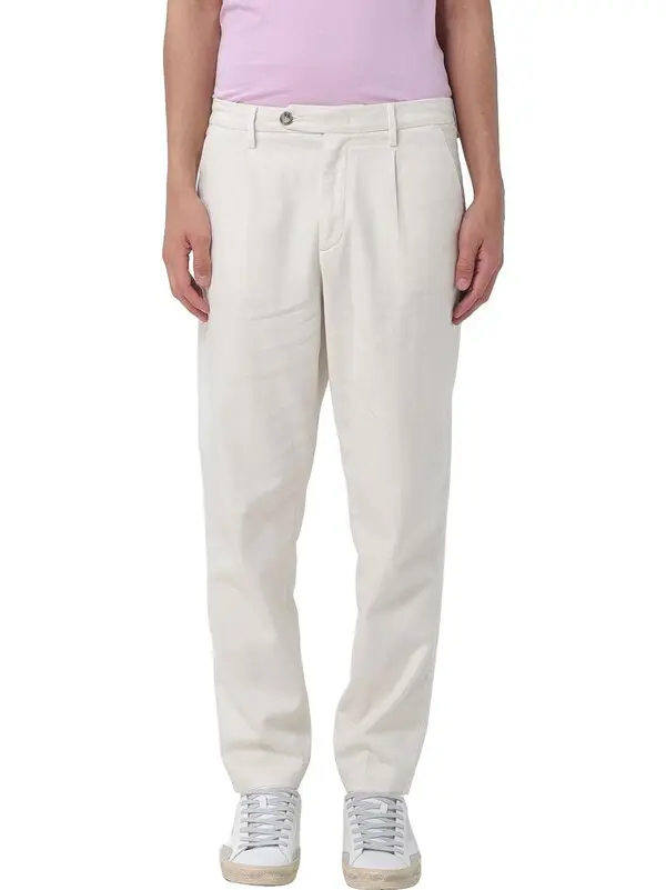 RE-HASH Tailored Pleated Trousers - Natural