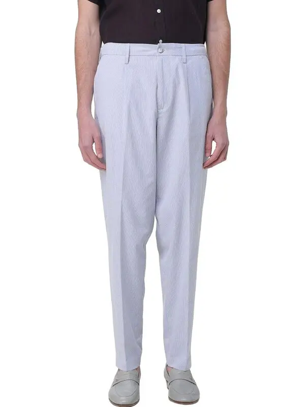 RE-HASH Striped Tailored Trousers - Gnawed Blue