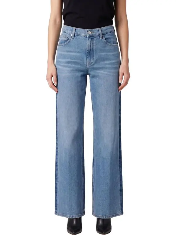 7 For All Mankind High Rise Wide Leg Jeans - Blue