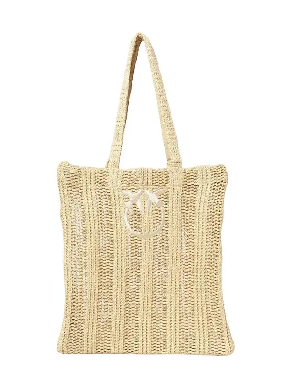 Pinko Raffia Tote Bag - Yellow