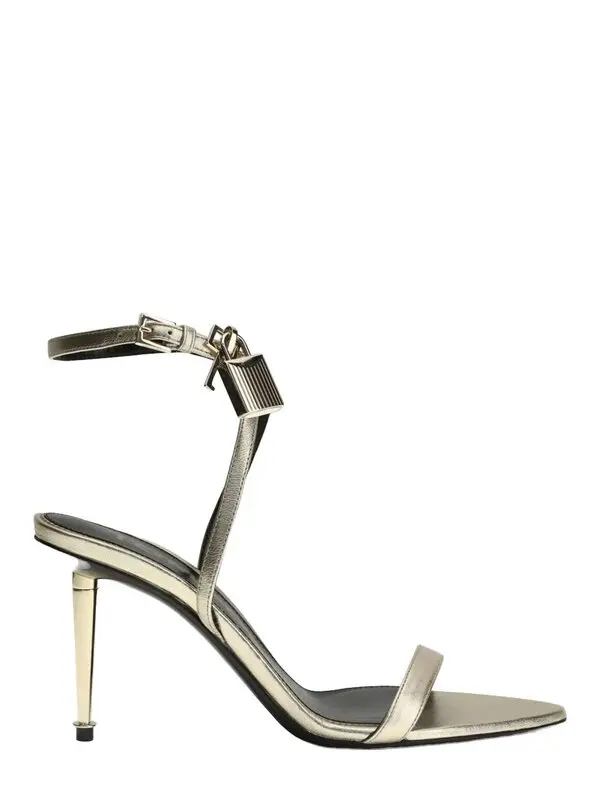 TOM FORD Metallic Heeled Sandals - Gold