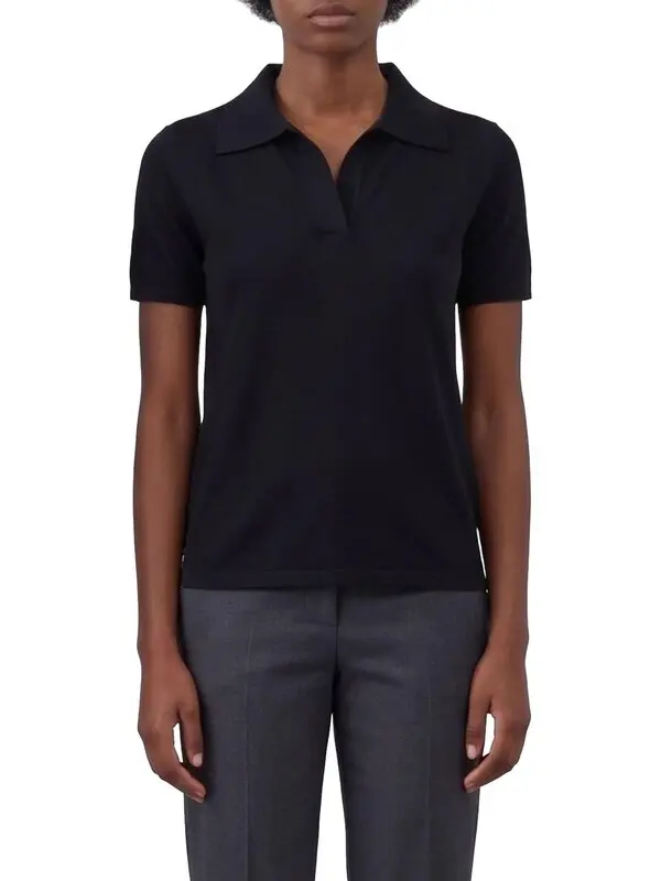 ROBERTO COLLINA Short Sleeve Polo Shirt - Black