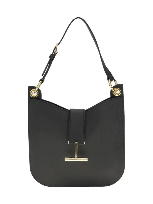 TOM FORD Leather Shoulder Bag - Black