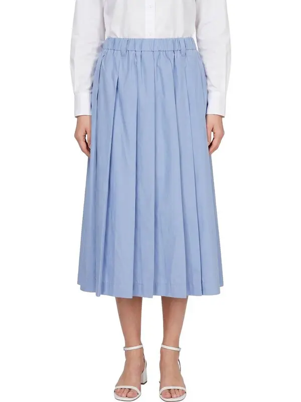 Aspesi Pleated Midi Skirt - Blue