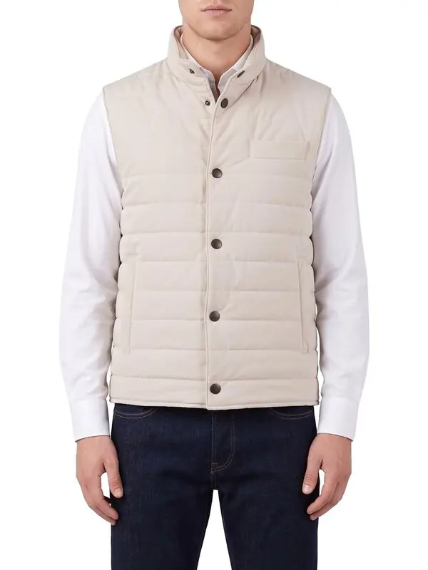 FAY Padded Quilted Nylon Gilet - Beige