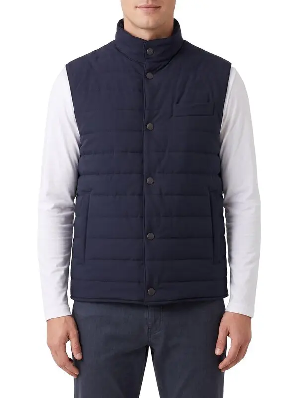 FAY Quilted Vest - Blue