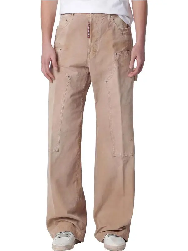 Dsquared2 Wide Leg Carpenter Pants - White