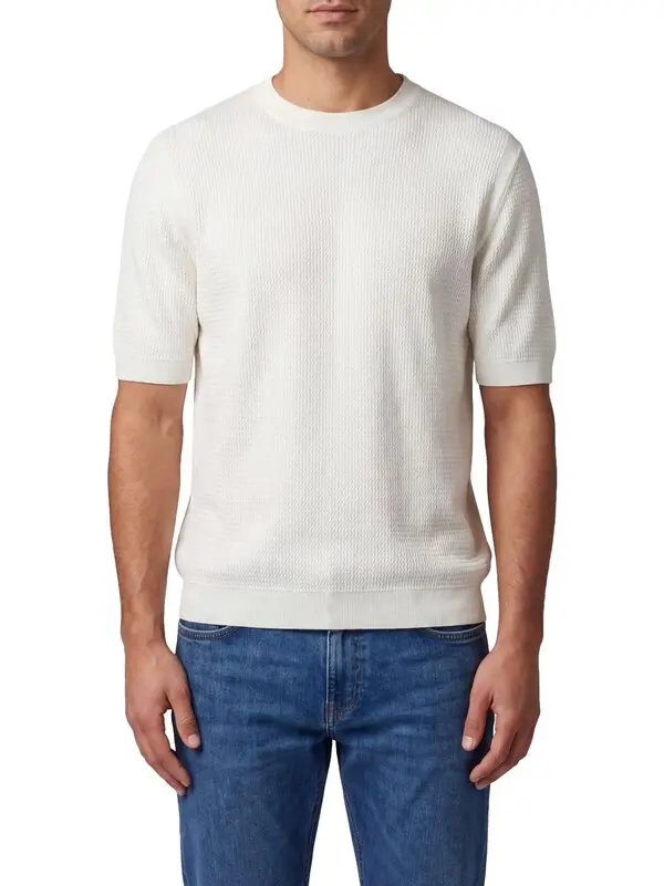 BALLANTYNE Textured Knit Sweater - White