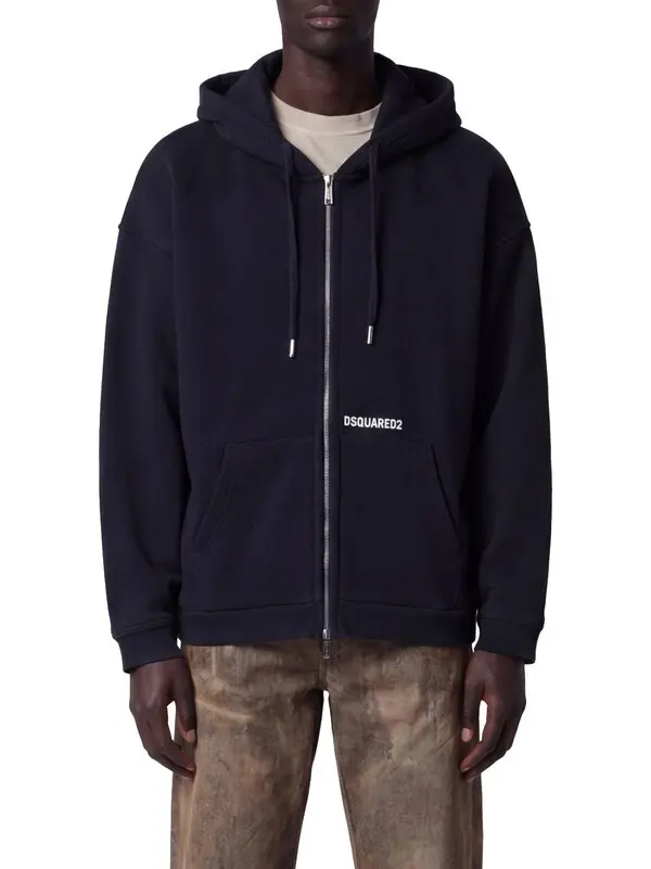 Dsquared2 Zip-up Hoodie - Navy