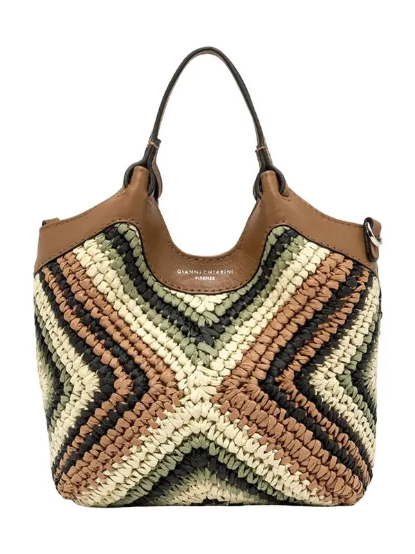 GIANNI CHIARINI Woven Bucket Bag - Sage