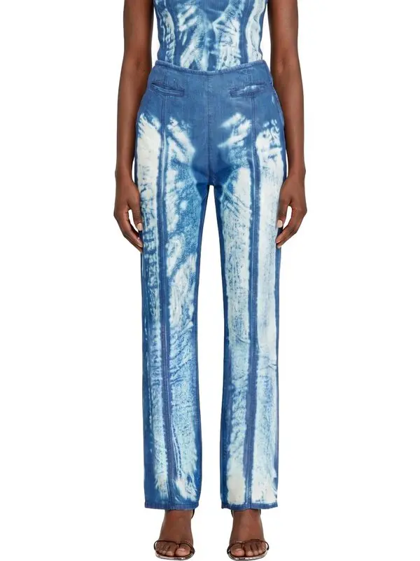 DIESEL® Tie & Dye Paneled Jeans - Blue