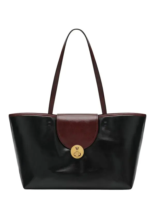 Versace Small Shopper In Coated Canvas - Black