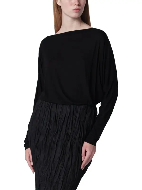 TOTEME Viscose Jersey Top - Black