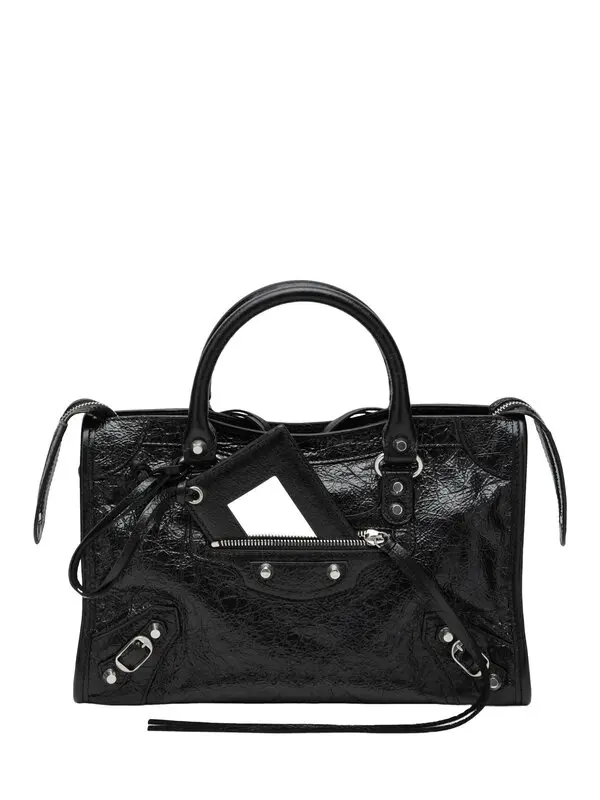 Balenciaga Le City Small Lambskin Leather Bag - Black