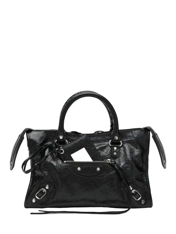 Balenciaga Le City Small Lambskin Leather Bag - Black