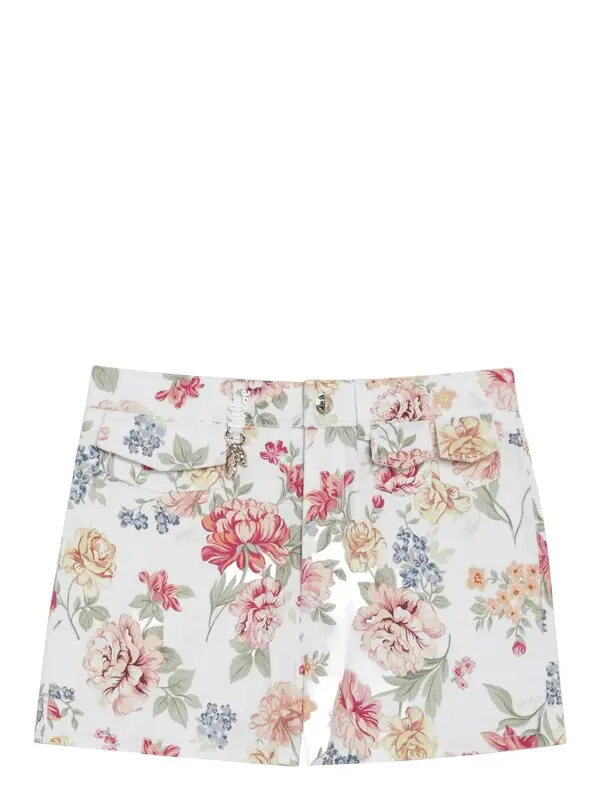 Chloé Floral Print Cotton Shorts - Multicolor