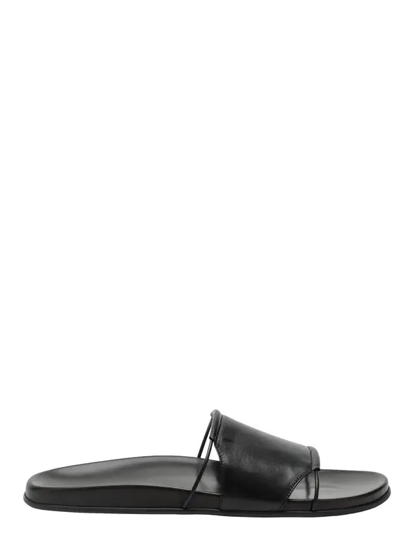THE ROW Vivienne Nappa Slide Sandals - Black