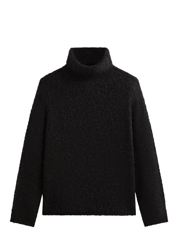 Kith Kin Speckled Boucle Walker Turtleneck - Black