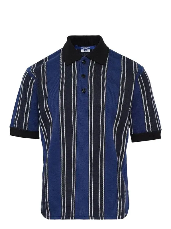 JUNYA WATANABE COMME DG Striped Knit Polo Shirt - Multi