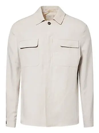 Eleventy Flap-pocket Linen-blend Overshirt - Sand