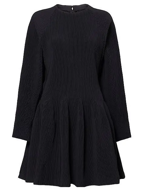 CFCL Hypha Puff-sleeve Knitted Mini Dress - Black
