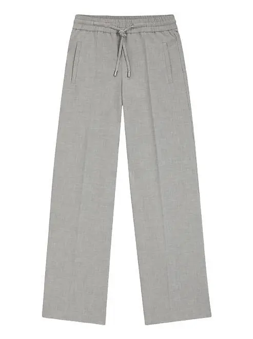 BOSS Oversized Fit Wide-leg Stretch-twill Trousers - Open Miscellaneous
